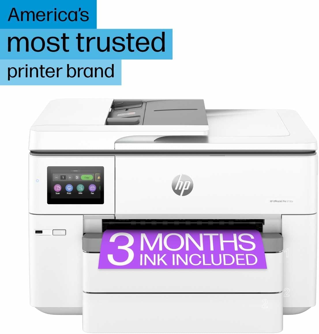 Buy HP OfficeJet Pro 9730e Wide Format Wireless All-in-One Color Inkjet ...