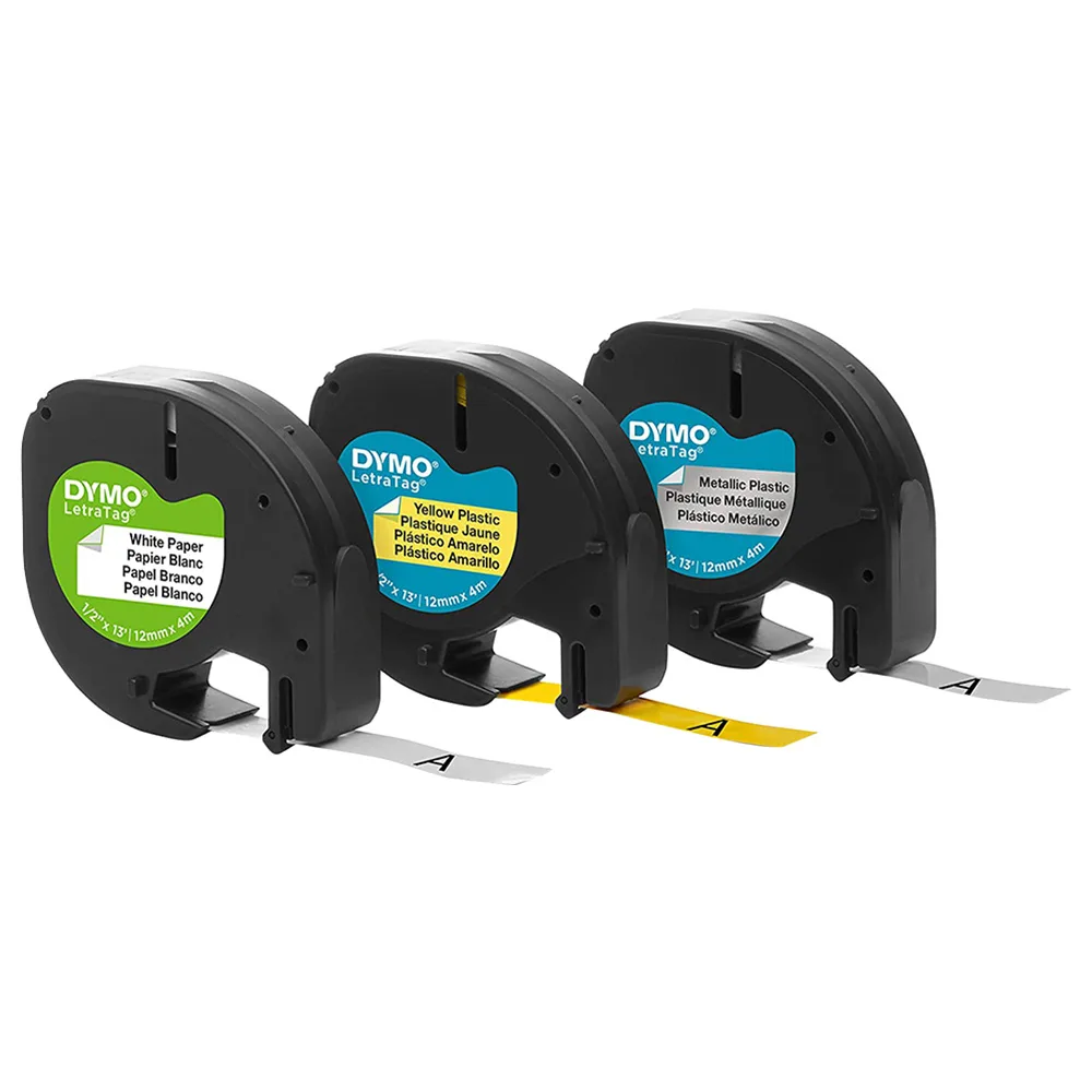 Buy DYMO LETRA TAG TAPE WITH 3 PACK ASSORTED COLORS-DYS0721800 ...