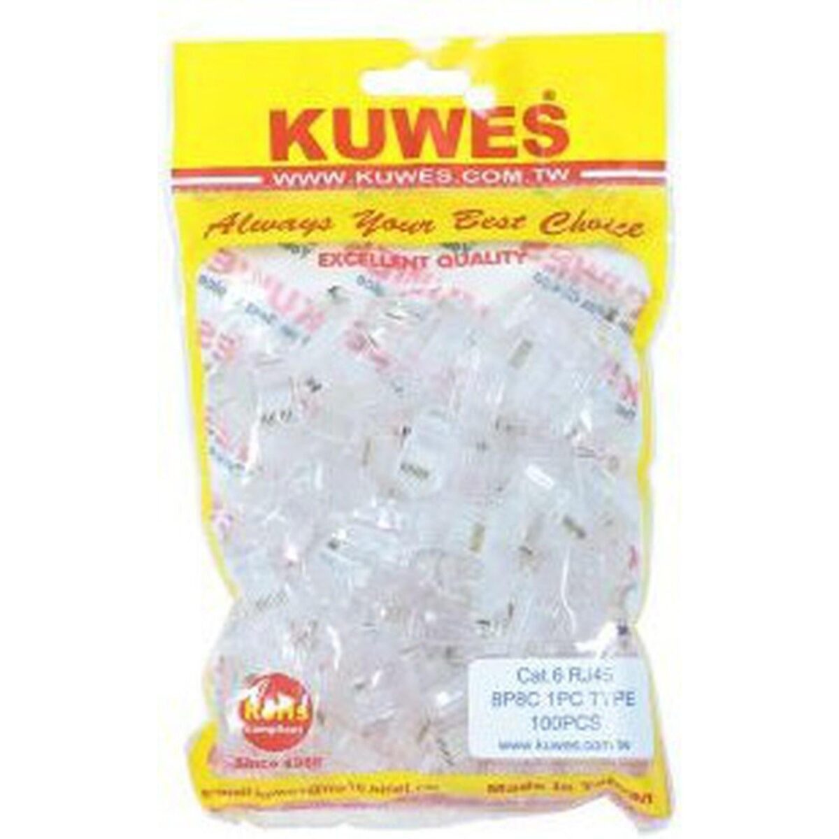Buy KUWES Connector RJ45 CAT.6 Cable UTP Pack of 100 pcs - Available in ...